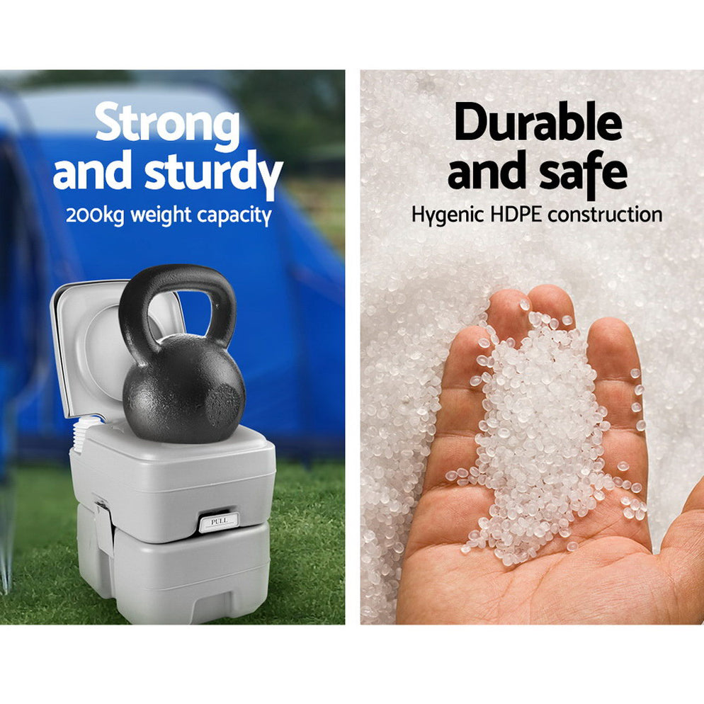 Ultimate Camping Bathroom Bundle | Portable Toilet + Hot Water Shower ...