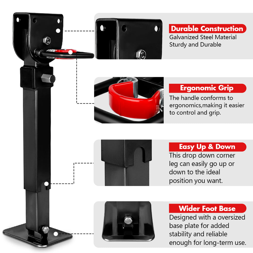 Heavy-Duty 1,200 lbs/ 540kg Drop-Down Corner Leg Stabiliser | Adjustab ...