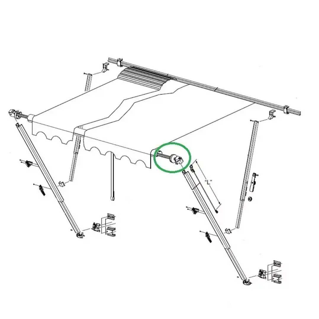 Carefree Spring Assm Cam End For 8' To 17' Awn. R00925WHT / R00925WHT ...