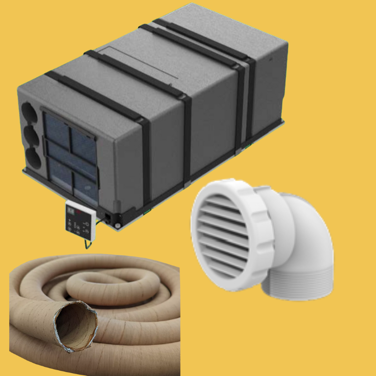 Furrion 9000 BTU Under Bench Air-Conditioner plus 5m Ducting plus 3 x ...