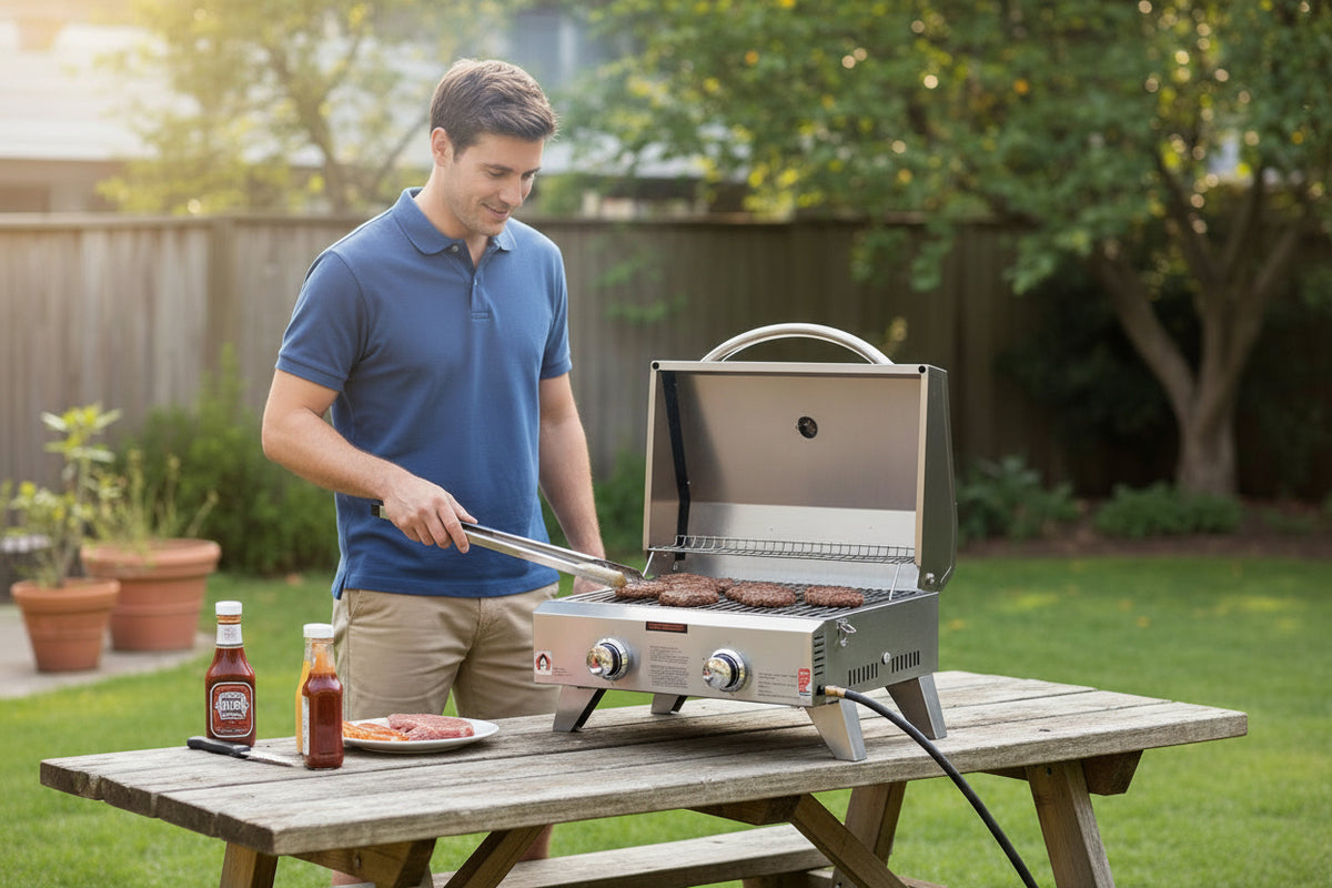 Portable Stainless Steel Gas BBQ | Perfect for Camping, Caravanning ...